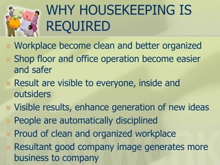 5 s for housekeeping and workplace management | PPTX