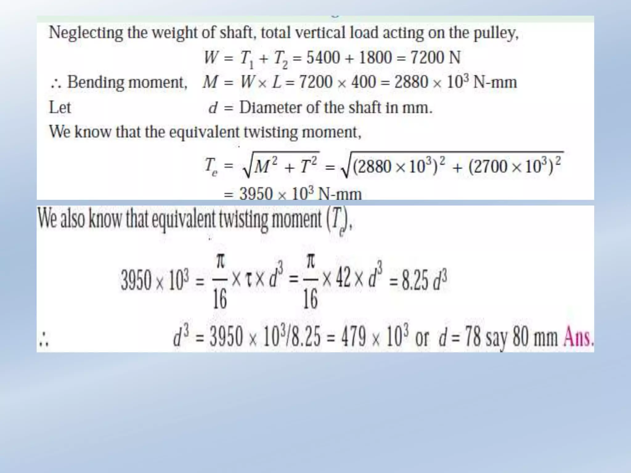 5 shaft shafts subjected to combined twisting moment and bending moment ...