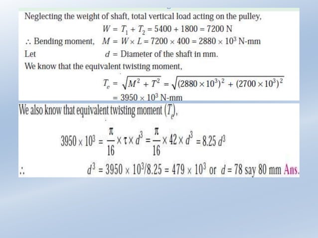5 shaft shafts subjected to combined twisting moment and bending moment ...