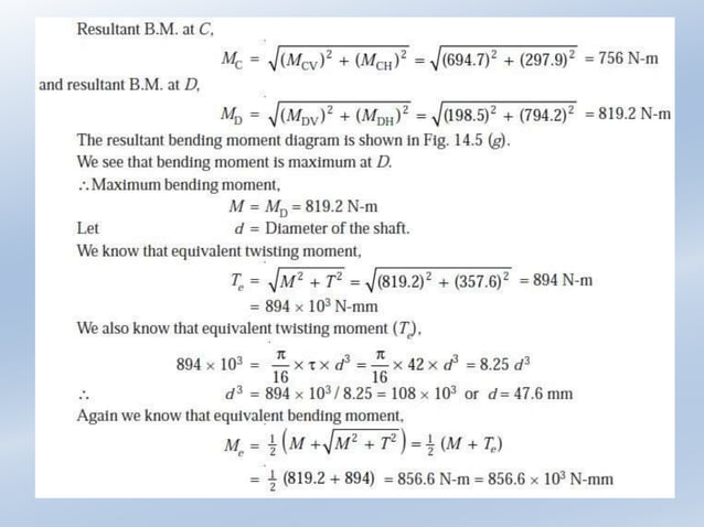 5 shaft shafts subjected to combined twisting moment and bending moment ...
