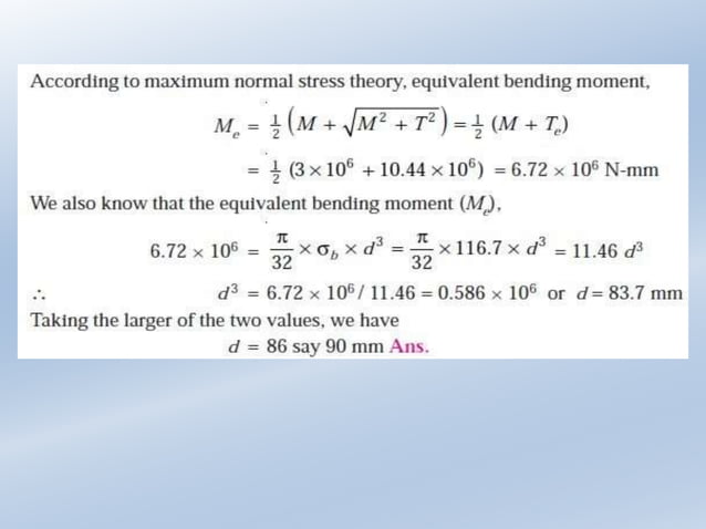 5 shaft shafts subjected to combined twisting moment and bending moment ...