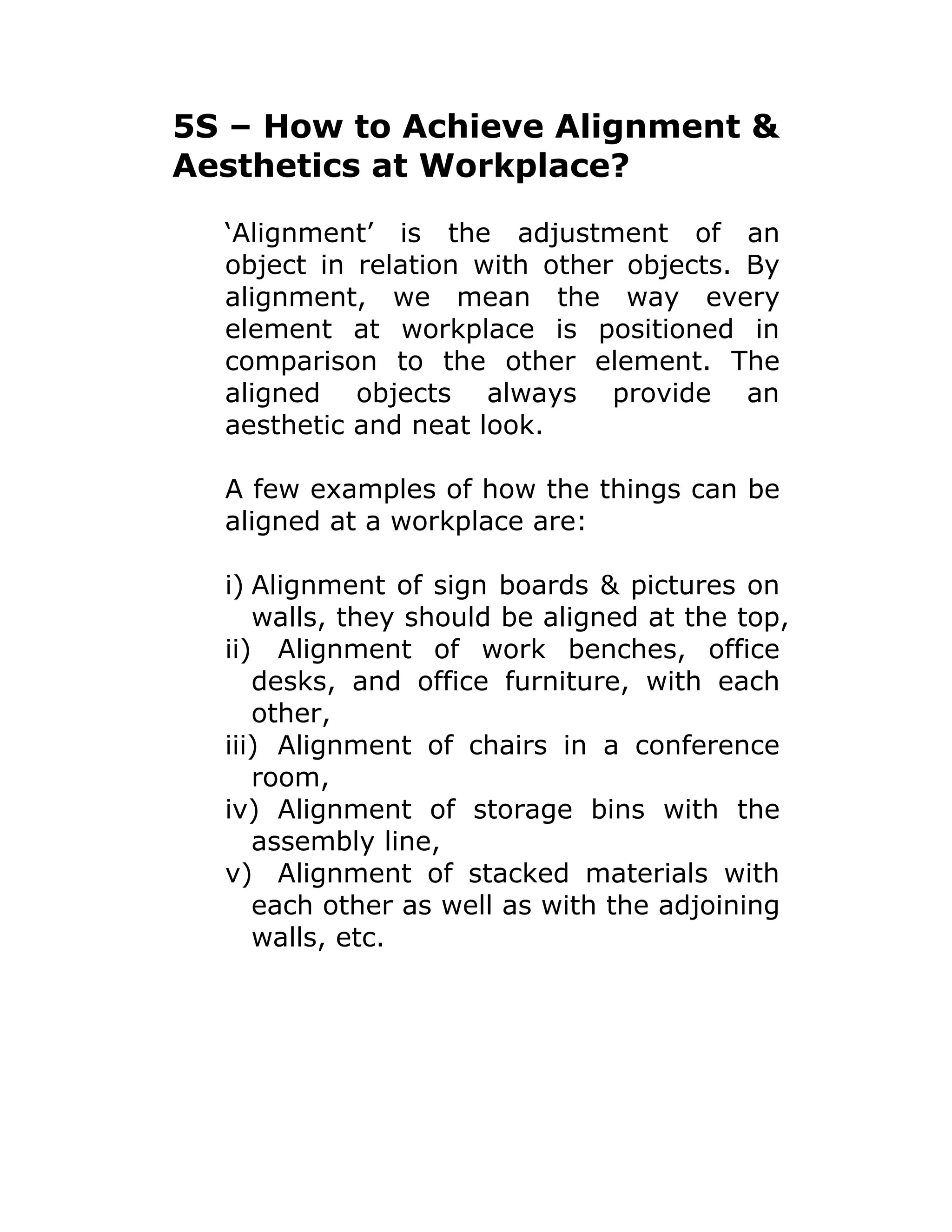 5 s – how to achieve alignment | PDF