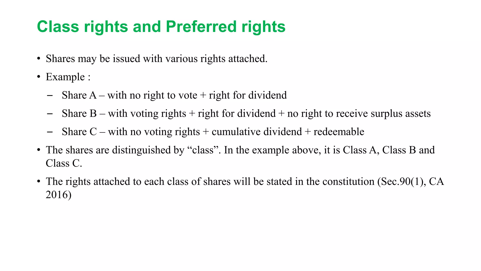 Rights of Shareholders and Members | PPTX