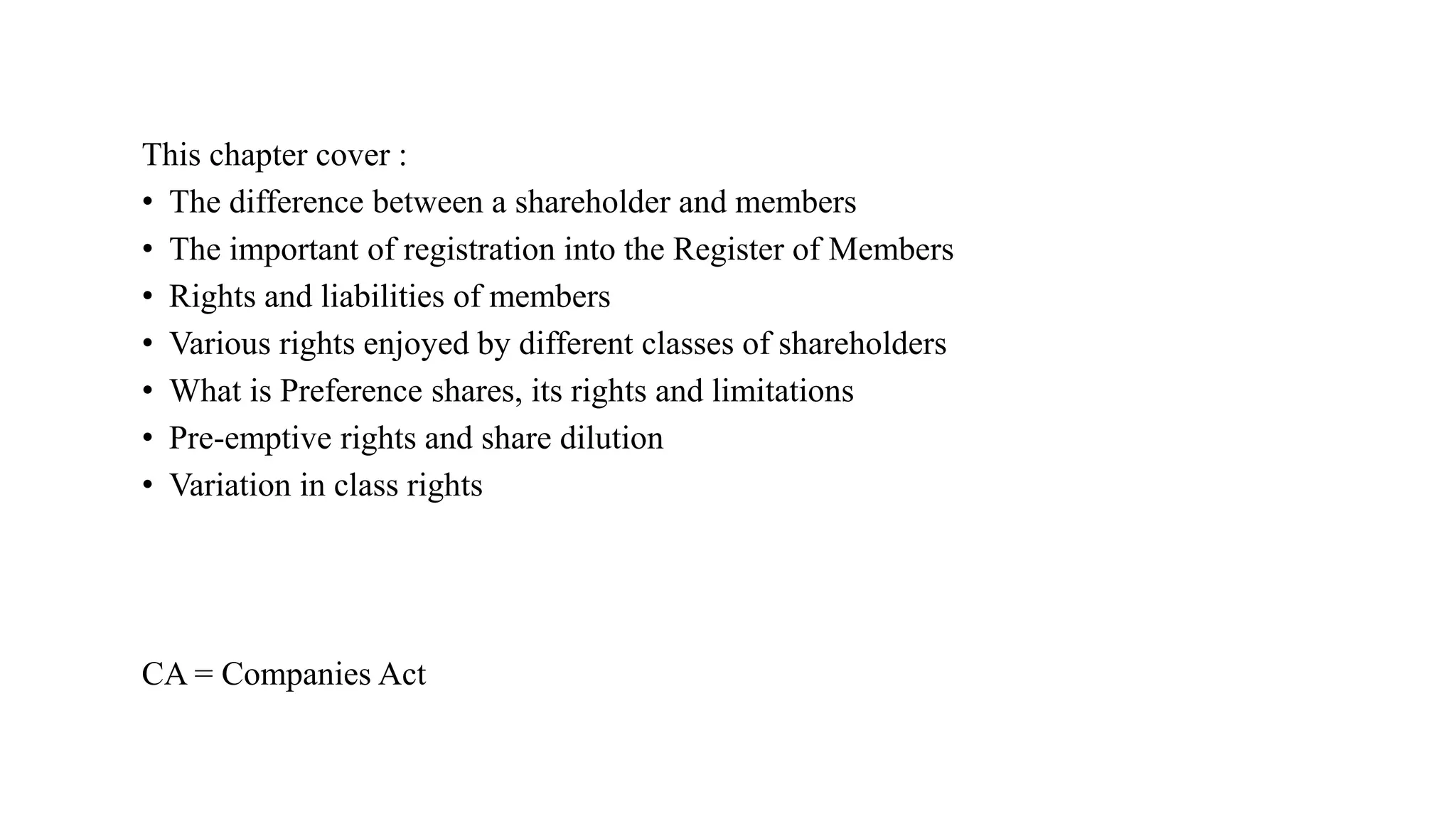 Rights of Shareholders and Members | PPTX