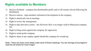 Rights of Shareholders and Members | PPTX