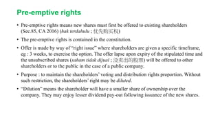 Rights of Shareholders and Members | PPTX | Business Accounting ...