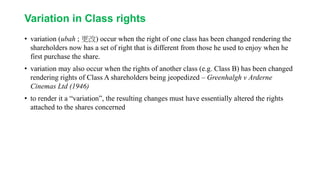 Rights of Shareholders and Members | PPTX