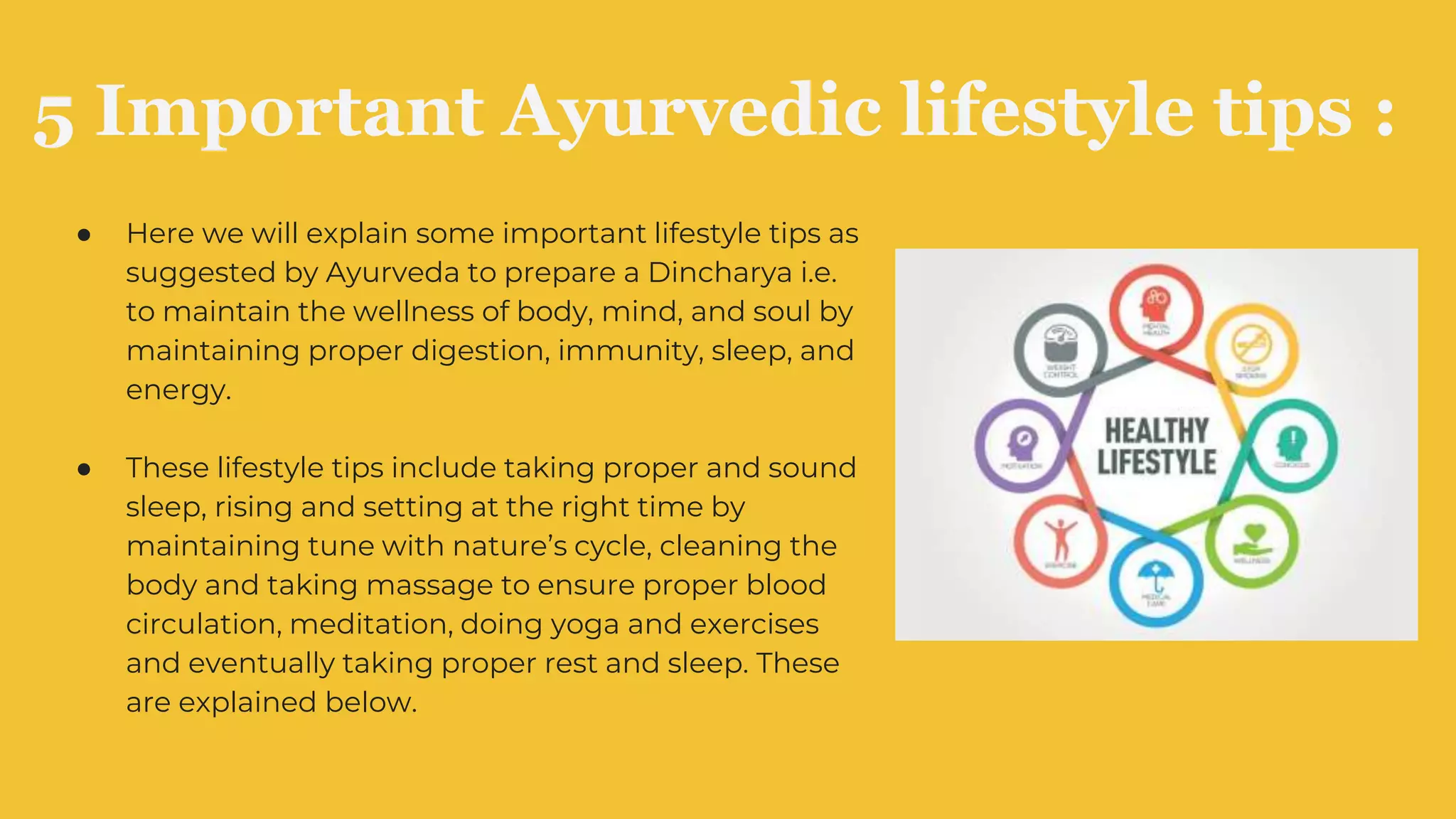 TOP AYURVEDIC LIFESTYLE TIPS | PPT
