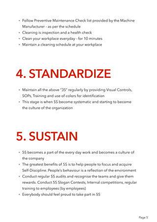 5S - A step-by-step approach to implement 5S at your workplace | PDF