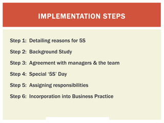 5 S ~ implementation presentation | PPTX
