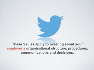 5 simple rules to Twitter | PPTX | Resume Writing and Advice | Job Search