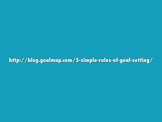5 simple rules of goal setting | PPT