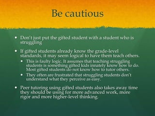 5 Simple Strategies for Working with Gifted | PPTX