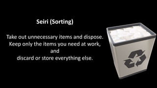 5s in the workplace | PPTX