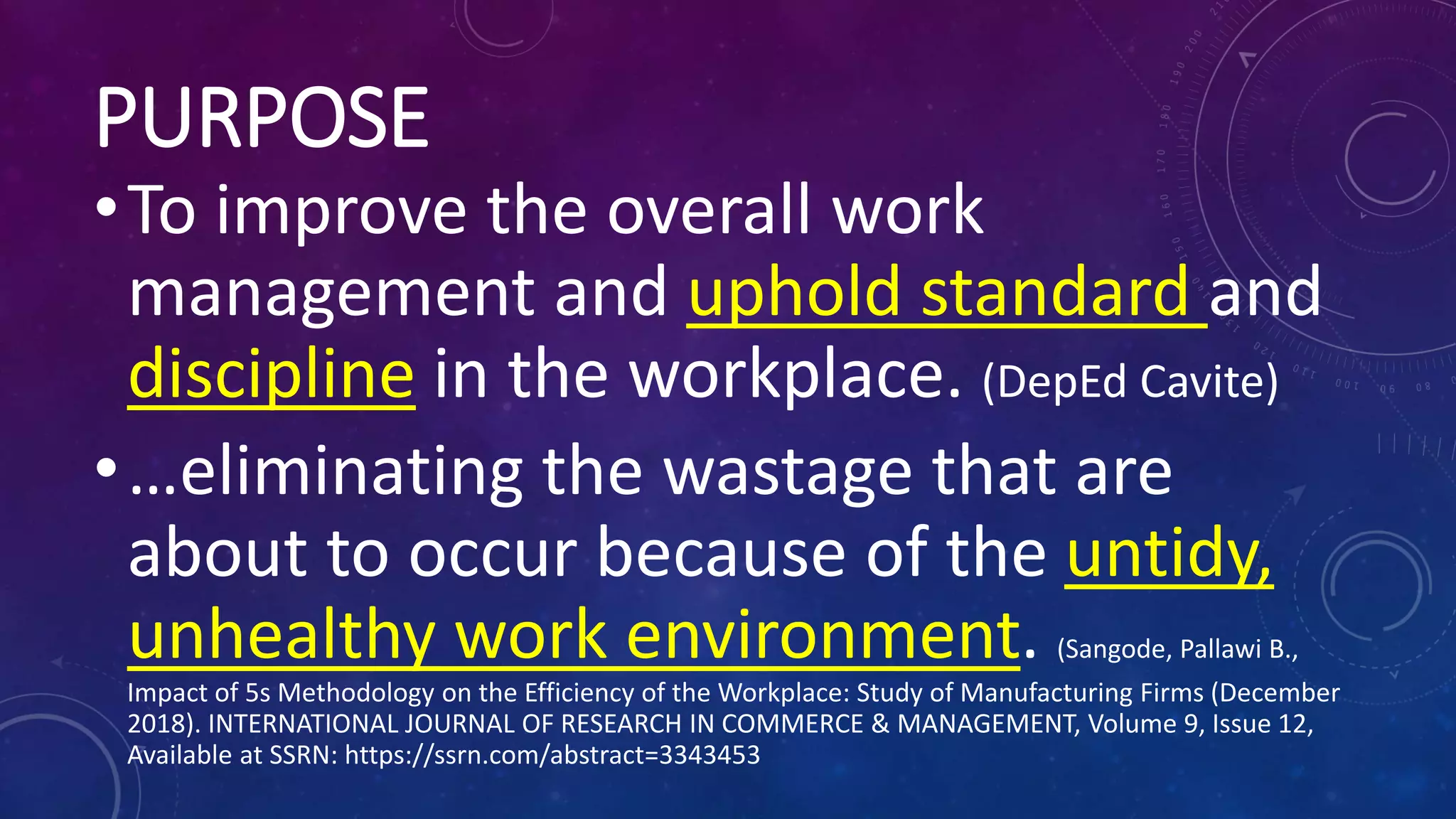 5S IN THE WORKPLACE | PPTX