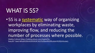 5S IN THE WORKPLACE | PPTX
