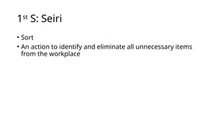 5s in the workplace/ sanitation/ cleanliness | PPTX