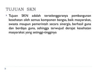 MATERI DOSENKU SISTEM KESEHATAN NASIONAL | PPT