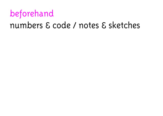 Beforehand