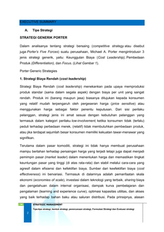 Tipe-tipe strategi, bentuk strategi, perencanaan strategi, Formulasi ...