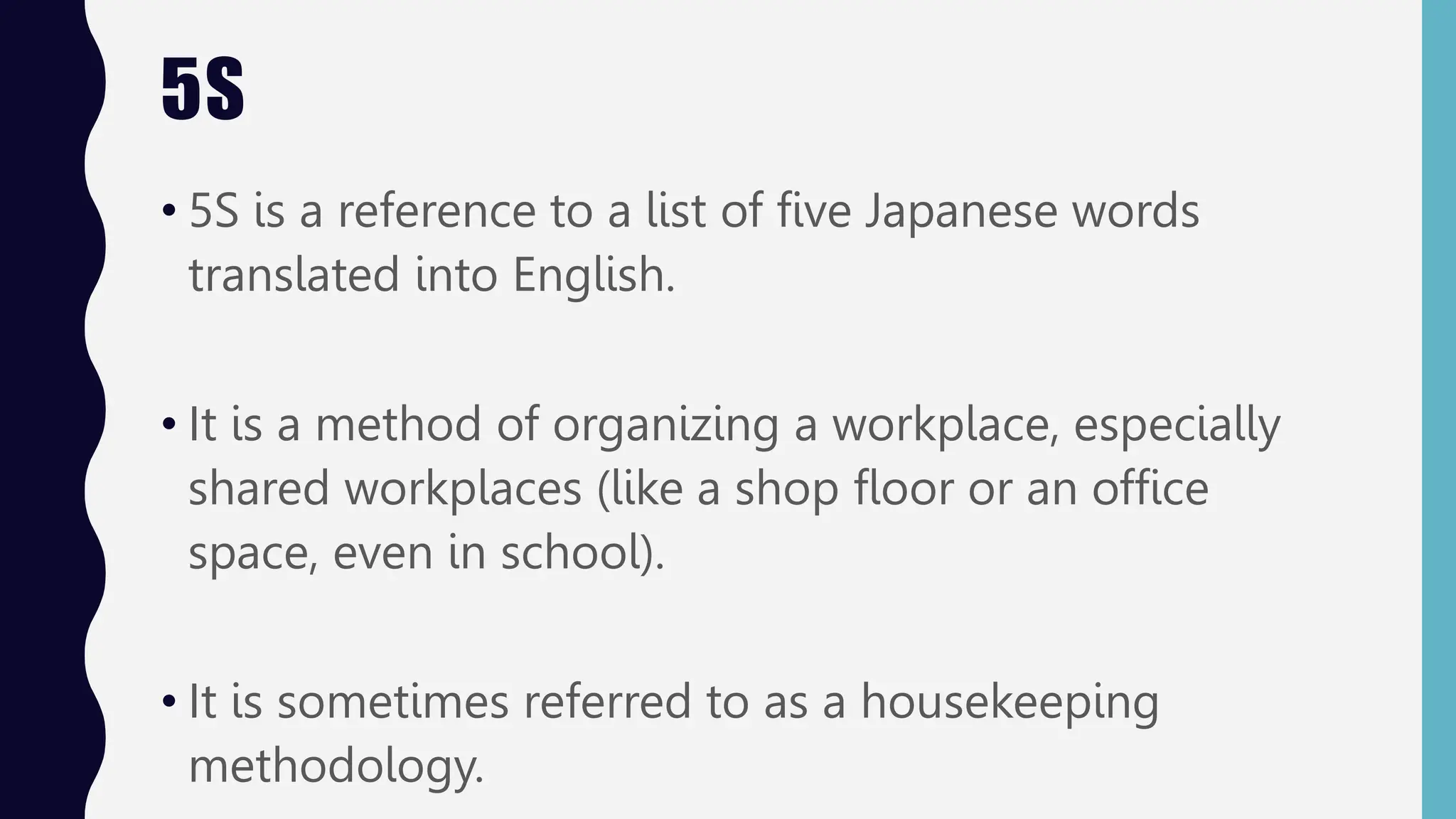 a short presentation about 5S (METHODOLOGY).pptx | Home Appliances | Home & Garden