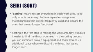 a short presentation about 5S (METHODOLOGY).pptx | Home Appliances ...