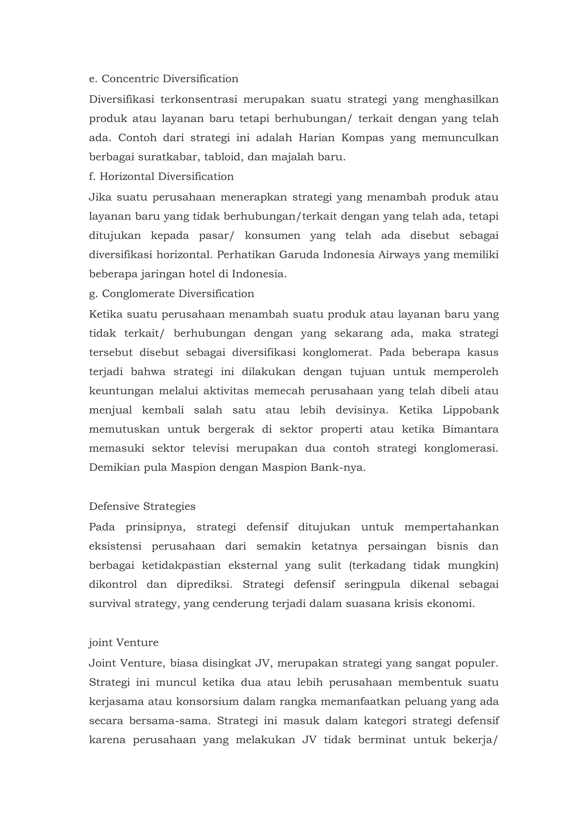 5, sm, maharani gustianingtyas, hapzi ali, strategic management, tipe tipe strategi, bentuk ...