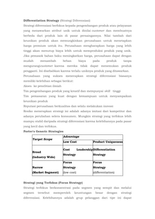 5, sm, maharani gustianingtyas, hapzi ali, strategic management, tipe tipe strategi, bentuk ...