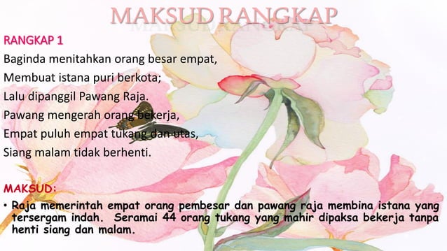 5 sn seloka berbuat istana zaman dahulu | PPTX