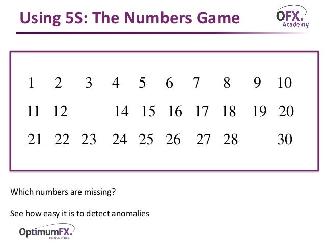5S Numbers Game Printable
