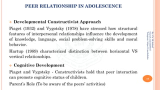 Unit-5 Social Development in Adolescent Psychology | PDF