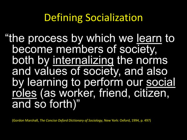 Week 3: Socialization | PPT