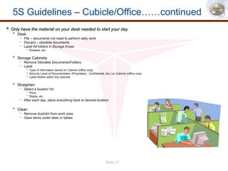 5S Office on how to leverage ergonomics v1 | PPT