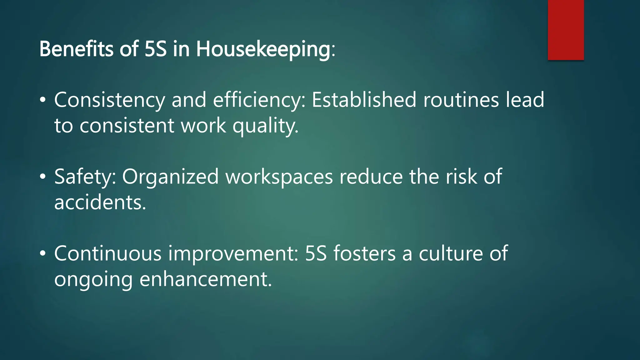 5 S OF GOOD HOUSEKEEPING5 S of housekeeping .pptx | Business and Finance