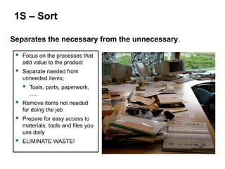 5S Overview for lean manufacturing implementation | PPTX