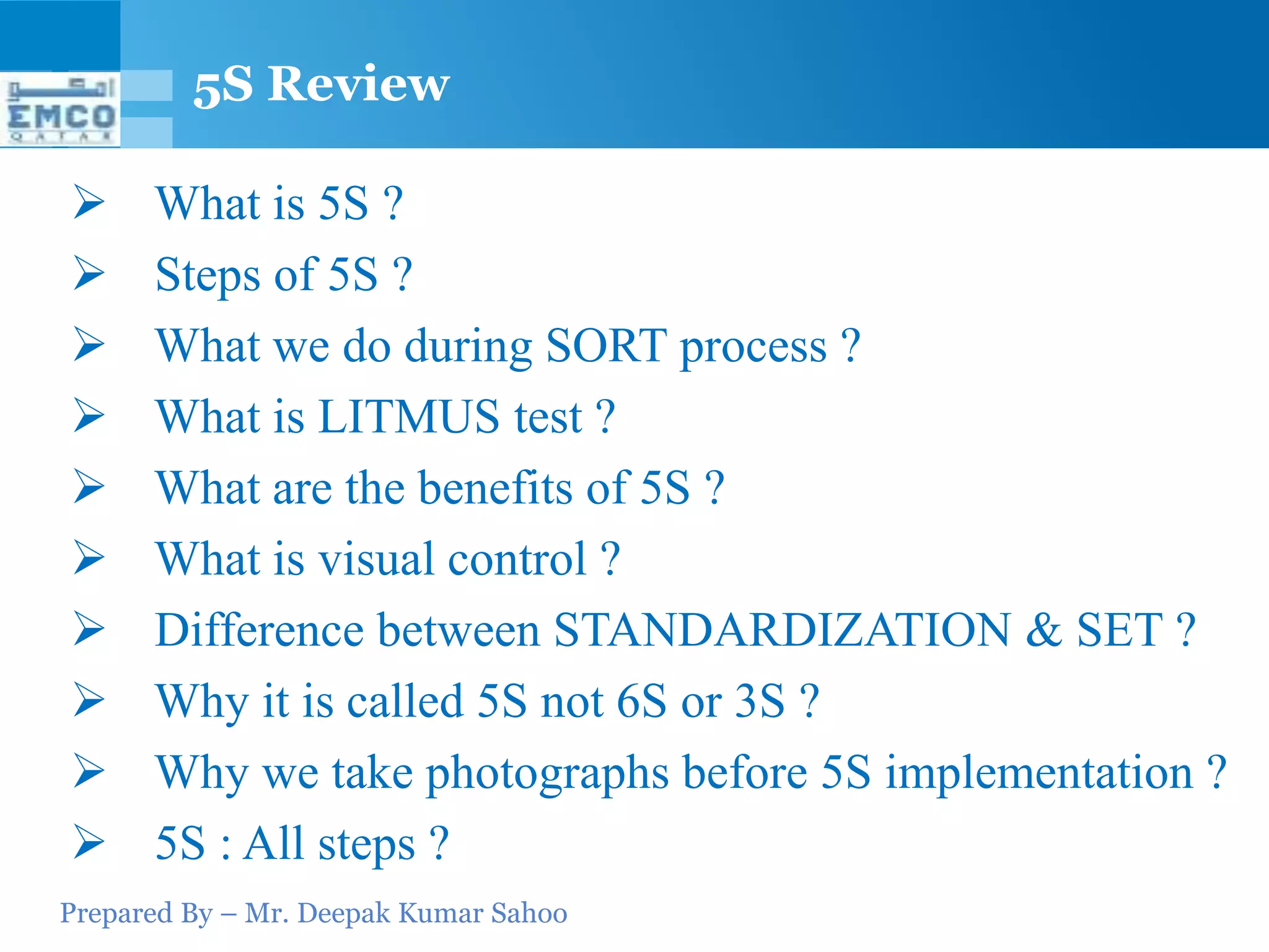 5S AWARNESS TRAINING PROGRAM | PDF