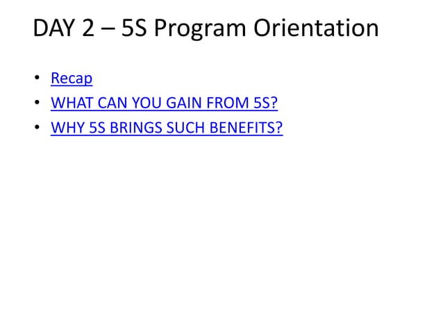 5 S Program Orientation Powerpoint Presentation | PPTX | Indoor Environmental Quality | Home ...