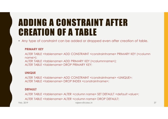 Structured Query Language (SQL) - An Introduction | PPT
