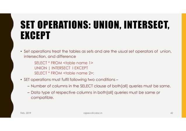 Structured Query Language (SQL) - An Introduction | PPT