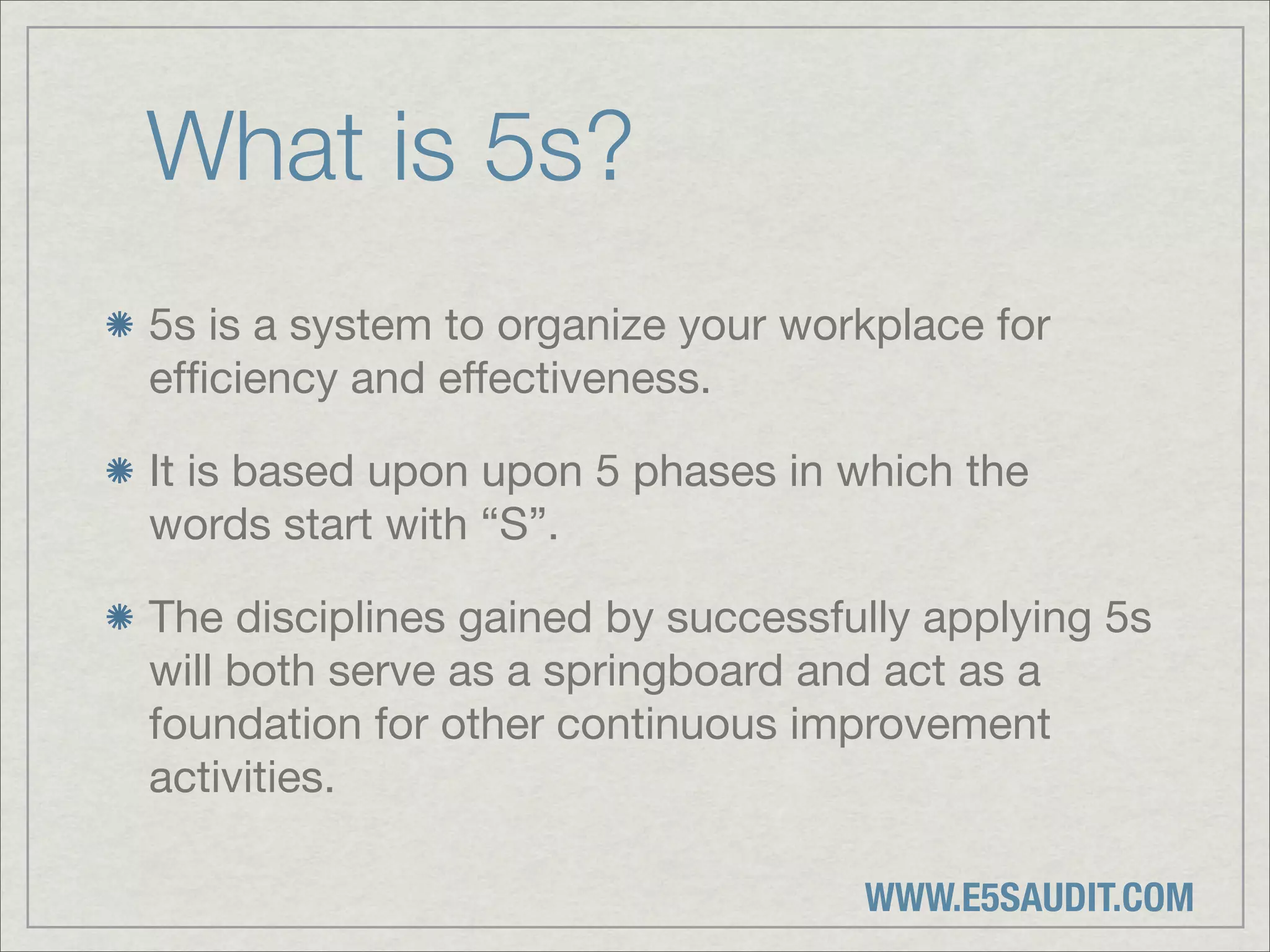 5s simplified | PPT