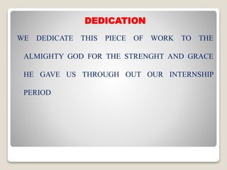 The internship report of medical laboratory sciences , mircrobiology | PPTX