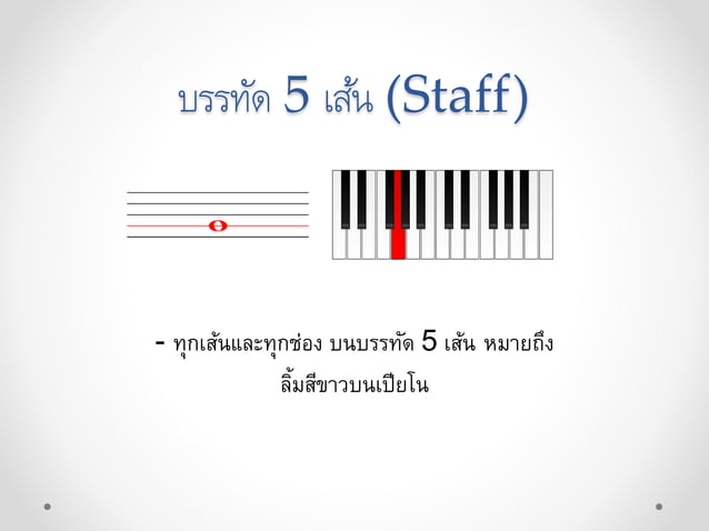 บรรทัด 5 เส้น (Staff) | PPTX