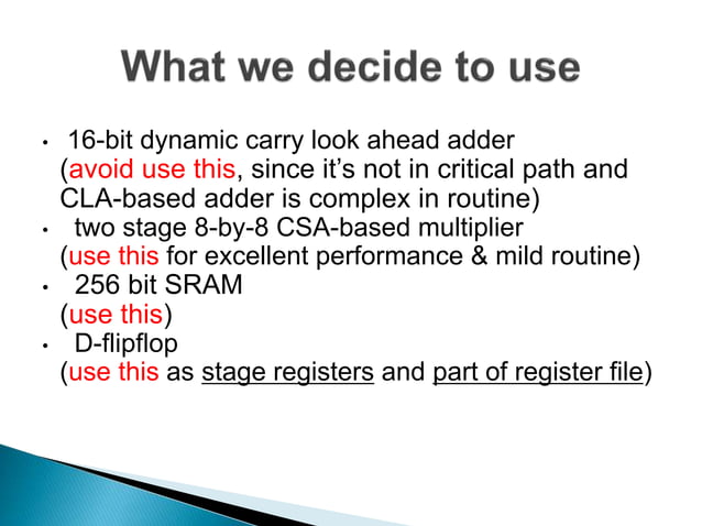 5 Stage Pipeline Semi-custom Design | PPT
