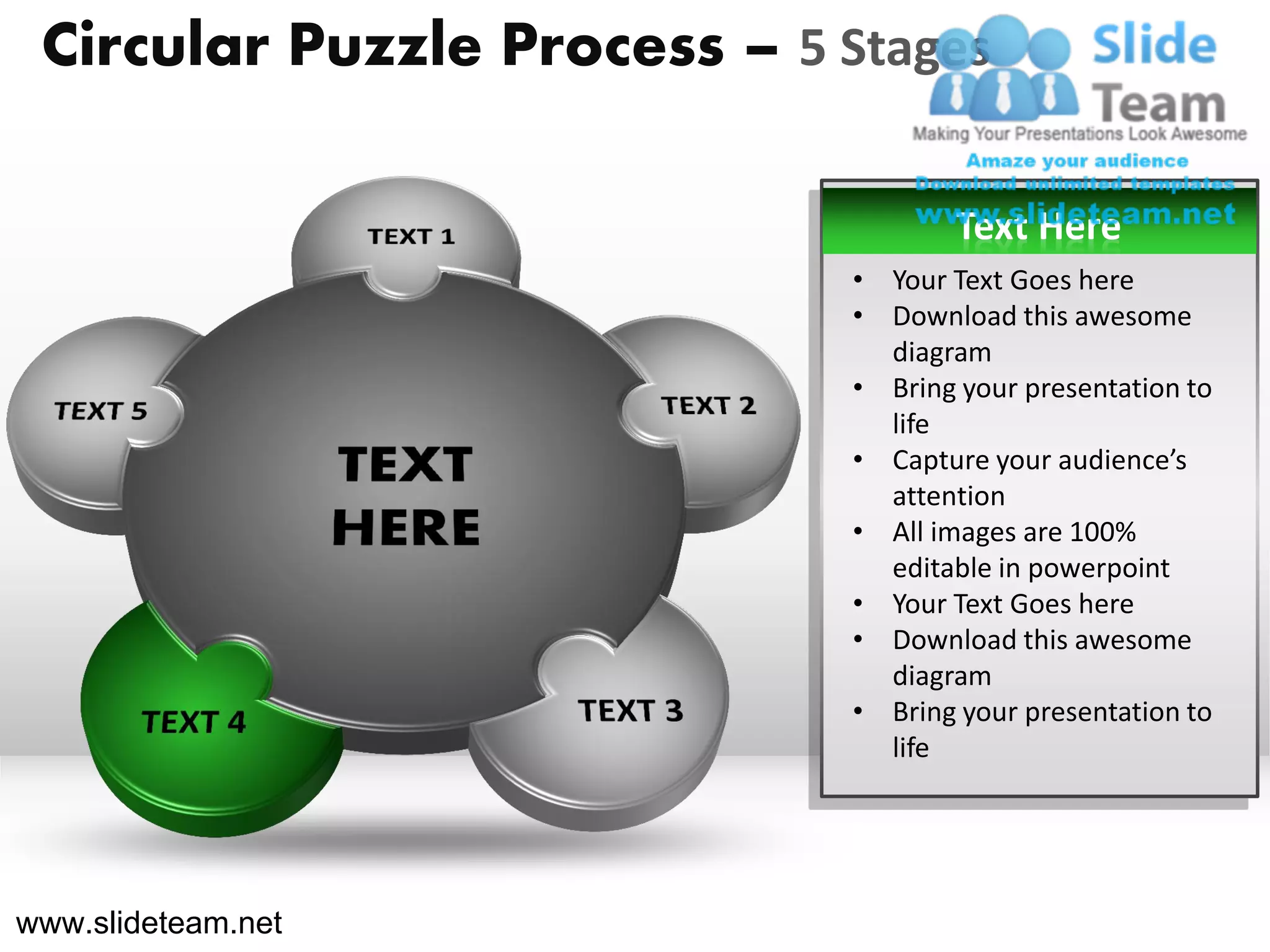 5 stages cycle circular round jigsaw maze piece puzzle process ...