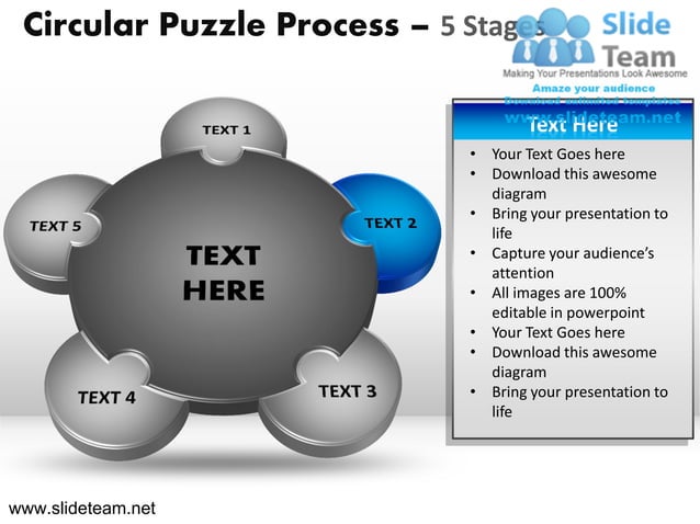 5 stages cycle circular round jigsaw maze piece puzzle process ...