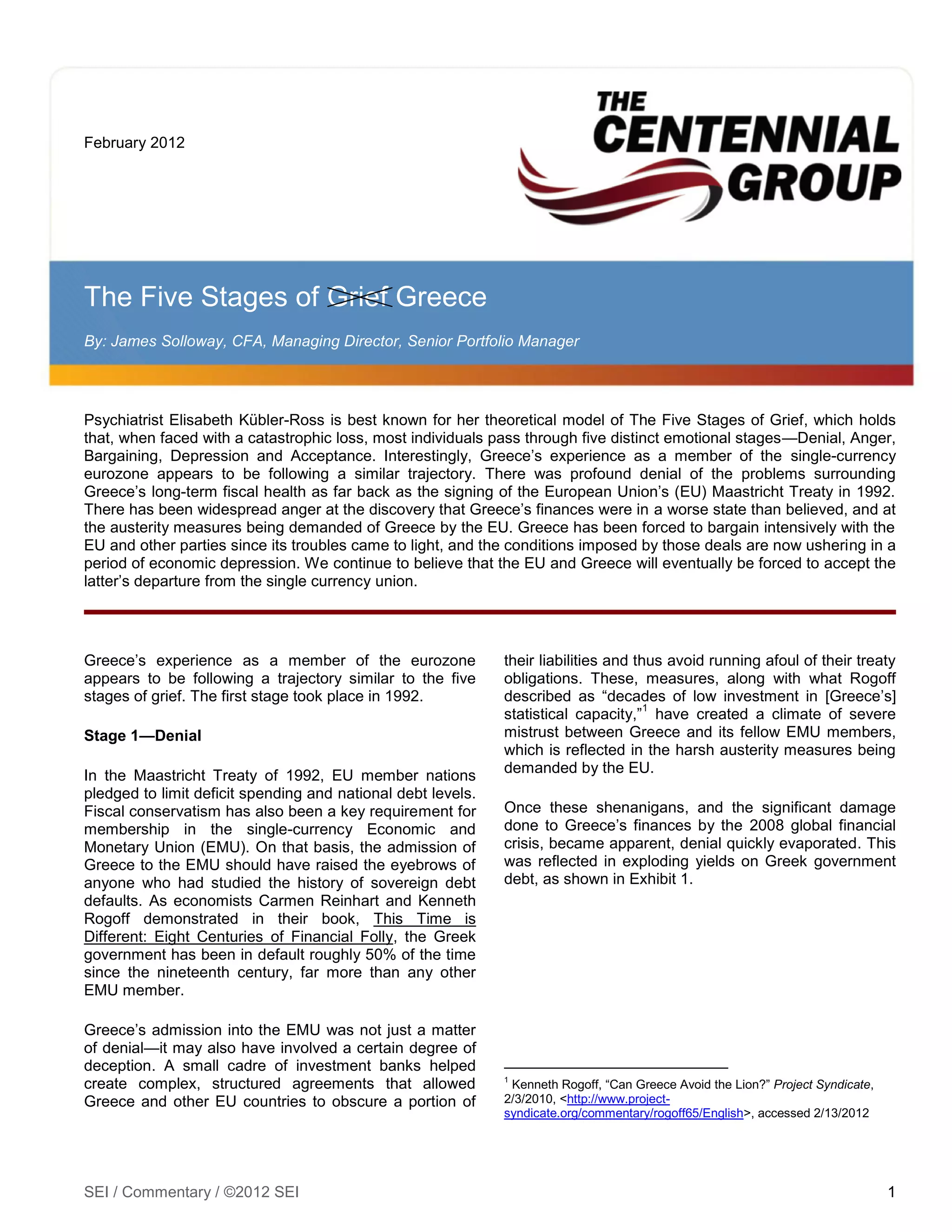 5 Stages Of Greece | PDF