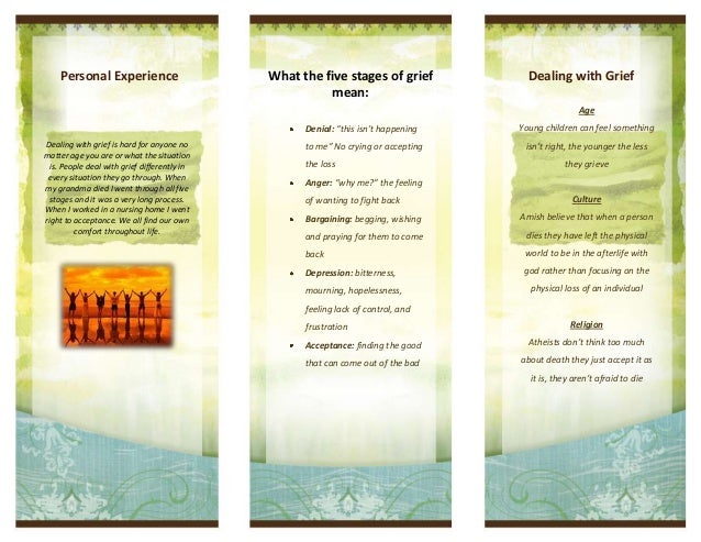 5 stages of grief brochure