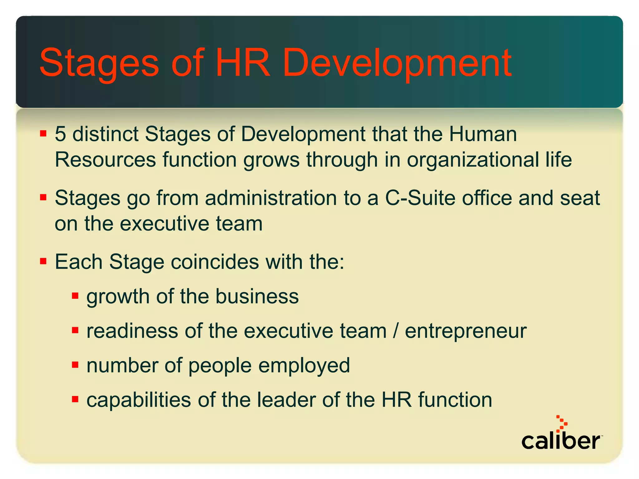 From Administration to C-Suite: The Five Stages of Human Resources ...