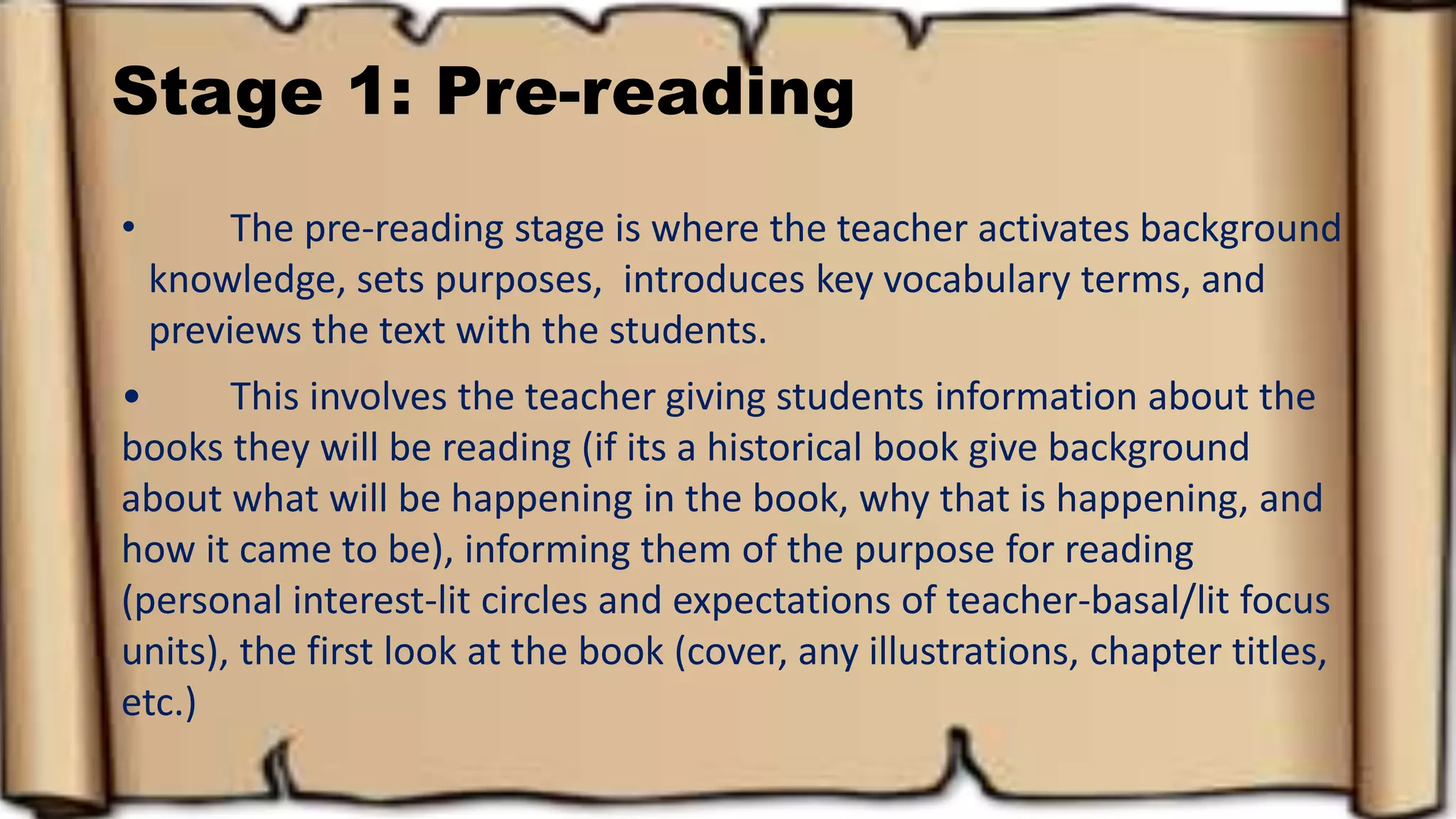 5 stages of reading process | PPTX