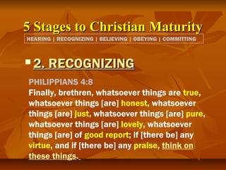 5 Stages To Christian Maturity | PPT